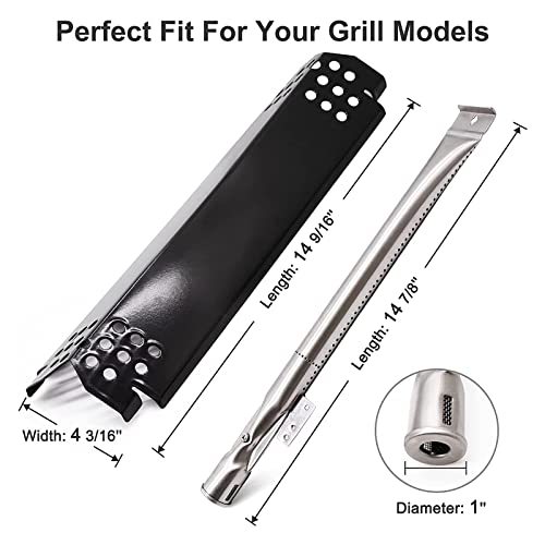 Criditpid Grill Replacement Parts for Nexgrill 720-0925S, 720-0864, 720-0864M Models. Grill Heat Plates, Burner Tubes for BBQ PRO 3 Burner Grill 122.20148511.