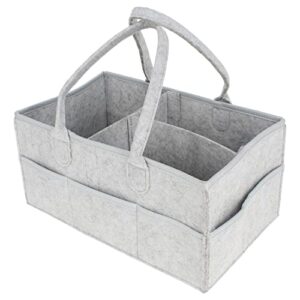 acorn baby diaper organizer caddy bag - large felt 15x9in car and nursery organizer and baby diaper caddy organizer