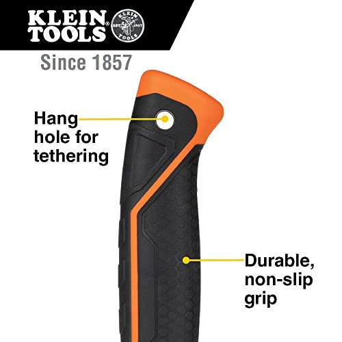 Klein Tools H80816 Straight-Claw 16-Ounce Hammer with Smooth Head, Fiberglass Non-Slip Shock Absorbing Grip Handle with Tether Hole, 13-Inch