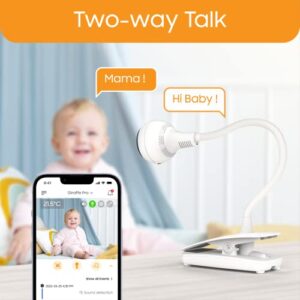 Chillax Giraffe Pro Smart Baby Monitor – WiFi Baby Monitor with Full HD 1080p Camera and 4.3” Video Parent Unit, Privacy Protection Switch, Auto Dimming LED, Gooseneck, 2-Way Audio, Night Vision