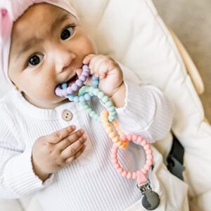 Ryan & Rose Cutie Clinks Attachable Teether Chew Toy for Babies (Mosaic)