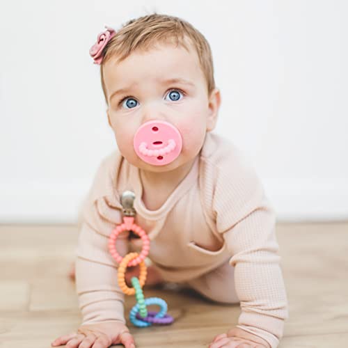 Ryan & Rose Cutie Clinks Attachable Teether Chew Toy for Babies (Mosaic)