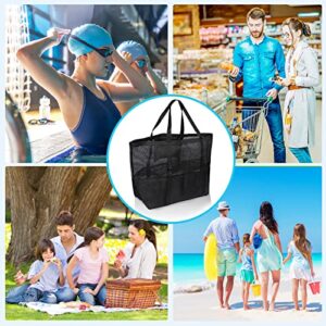 SRISE Mesh Beach Bag - Large Tote Bag for Family , Toys & Vacation Essentials