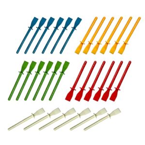 lependor glue spreaders, colored plastic glue smear sticks applicator glue spreaders diy art leather craft tool, easy clean glue spreaders polypropylene plastic - pack of 30