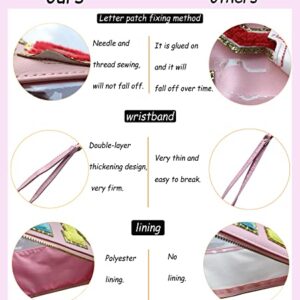 TopTTanBo Chenille Letter Clear Bag Purse Multi-purpose Transparent Waterproof Snacks Makeup Tote Bag with Wrist Strap (SNACKS)