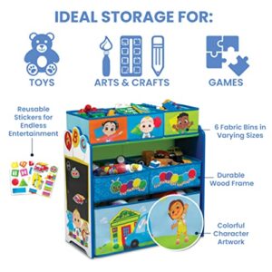 Delta Children Design & Store 6 Bin Toy Storage Organizer - Greenguard Gold Certified, CoComelon