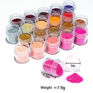 35 Grams Fine Glitter, 5 Colors Pink Extra Fine Glitter, Holographic Ultra Fine Glitter for Makeup Body Nail Face Hair Eyeshadow Lip Gloss, Arts Crafts Slime Resin Glitter Sequins Set