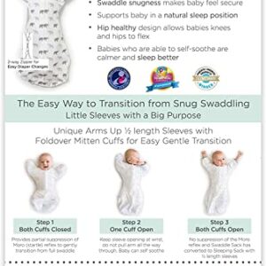 Amazing Baby Transitional Swaddle Sack with Arms Up Half-Length Sleeves and Mitten Cuffs, Little Zebra, Medium, 3-6 mo, 14-21 lbs (Better Sleep for Baby Boys, Baby Girls, Easy Swaddle Transition)