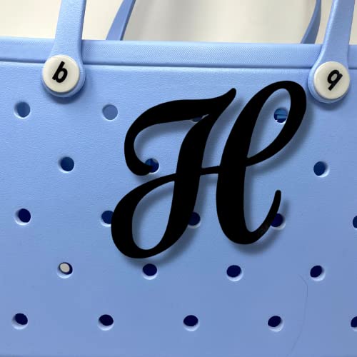 FRESHe BOGLETS - Decorative Bogg Bag Alphabet Lettering - Personalize your Bag with 3D Printed Alphabet letters (H, Small)