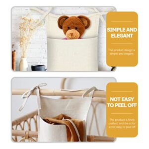 DOITOOL Baby Bedside Hanging Storage Bag: Baby Diaper Caddy Nursery Organizer for Clothing Diapers