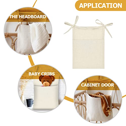 DOITOOL Baby Bedside Hanging Storage Bag: Baby Diaper Caddy Nursery Organizer for Clothing Diapers