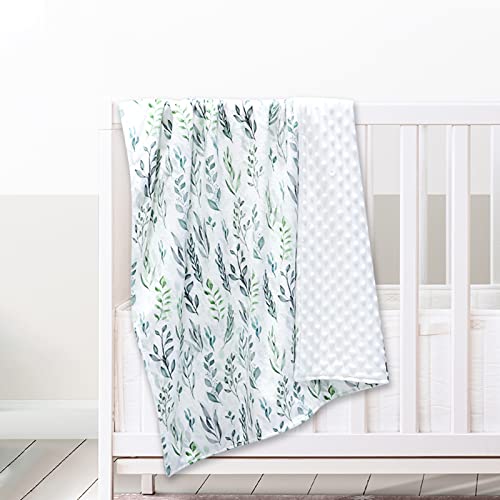 Changing Pad Cover & Baby Blanket, Green Leaf