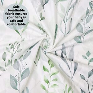 Changing Pad Cover & Baby Blanket, Green Leaf