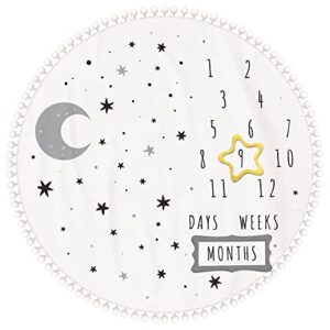 Houseware Homes Premium Baby Milestone Blanket for Boy Girl Super Soft Fleece Months Blankets Baby Shower Gender Neutral Gifts Photography Backdrop 43" x 43" space theme Baby Monthly Milestone Blanket