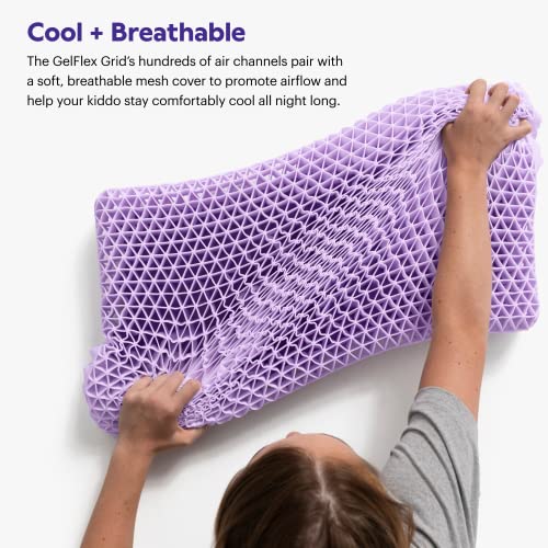 Purple Kid Pillow - Grey - GelFlex Grid - Cool & Breathable