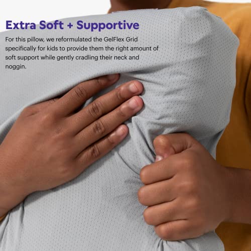 Purple Kid Pillow - Grey - GelFlex Grid - Cool & Breathable