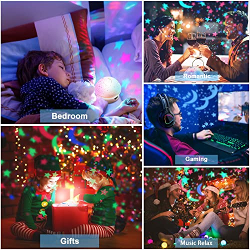 Star Night Light Projector for Kids Bedroom with Timer & Remote Control, Nightlights Lamp with 8 Colors Options 3 Levels of Brightness, Sleep Helper Gift Toys for 2-10 Year Old Girls Boys (Pink)