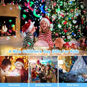 Star Night Light Projector for Kids Bedroom with Timer & Remote Control, Nightlights Lamp with 8 Colors Options 3 Levels of Brightness, Sleep Helper Gift Toys for 2-10 Year Old Girls Boys (Pink)