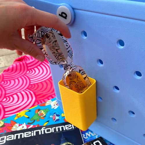 BOGLETS - Organizer Compartment Charm Accessory Compatible with Bogg Bags - Keep Sunglasses or Sunscreen Handy with your Tote Bag - Fits on the Inside or Outside of the Bag (Yellow)