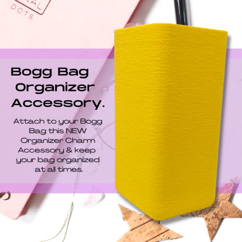 BOGLETS - Organizer Compartment Charm Accessory Compatible with Bogg Bags - Keep Sunglasses or Sunscreen Handy with your Tote Bag - Fits on the Inside or Outside of the Bag (Yellow)