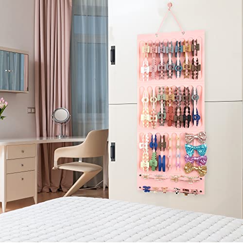 JOYMOMO Hanging Hair Claw Clips Holder Large Capacity Hair Clip Organizer Storage Display for Wall,Door,Closet（Without Claw Clips）