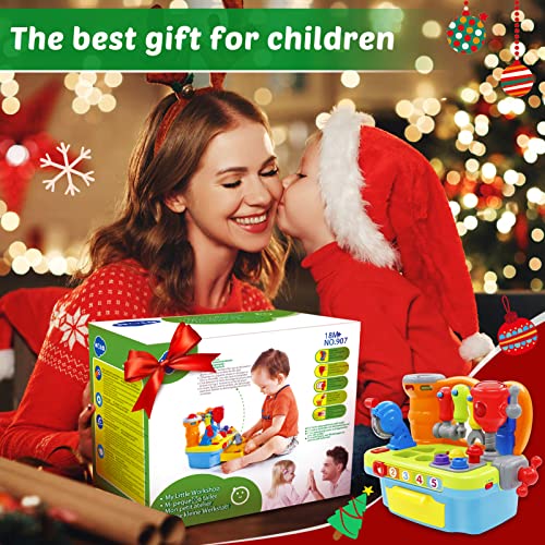 SYAOMUNLY Baby Toys for 1 Year Old Boy Girl Musical Learning Workbench for 2 Years Old Child Toddlers Early Education Sound Shape Toys Christmas Birthday Gift for Kids 12-18 Months