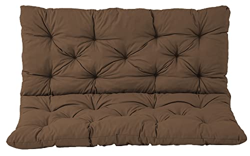 Indoor/Outdoor Replacement Seat Pad 2 3 Seater Bench Cushion Mat Swing Chair Cushions with Ties, for Garden, Patio, Kitchen, Poolside, Balcony, Backyard,59x40in,Brown