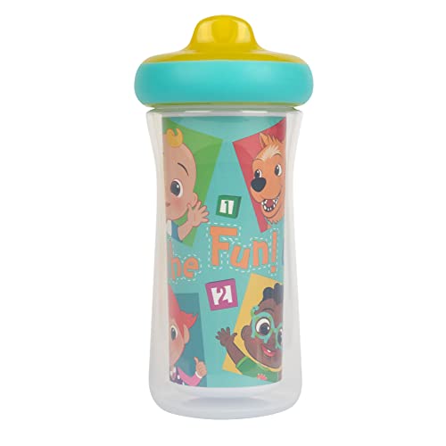 The First Years Cocomelon Kids Insulated Sippy Cups - Dishwasher Safe Spill Proof Toddler Cups - Ages 12 Months and Up - 9 Ounces - 2 Count