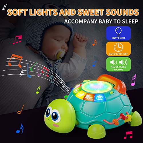 Letapapa Baby Toys 6 to 12 Months, Crawling Baby Toy for 12-18 Months, Musical Turtle Toy with Light & Sound, Educational Toy Birthday Easter Gift for Infant 3 4 5 6-12-18 Month 1 2 Year Old Baby