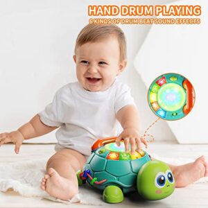 Letapapa Baby Toys 6 to 12 Months, Crawling Baby Toy for 12-18 Months, Musical Turtle Toy with Light & Sound, Educational Toy Birthday Easter Gift for Infant 3 4 5 6-12-18 Month 1 2 Year Old Baby