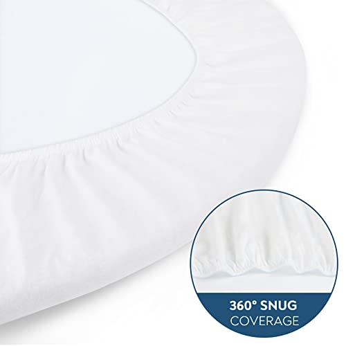 Waterproof Replacement Bassinet Mattress, Waterproof Bassinet Mattress Pad Cover and 100% Cotton Sheet(White)