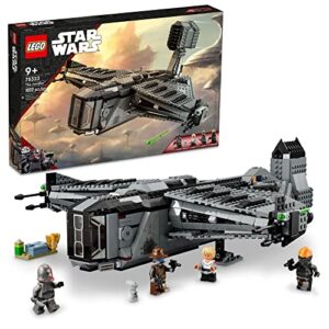 lego star wars the justifier 75323, buildable toy starship with cad bane minifigure and todo 360 droid figure, the bad batch set, gifts for kids, boys & girls