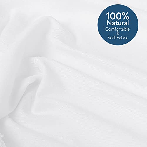 Baby Waterproof Bassinet Mattress Pad Cover and 100% Cotton Sheet(White+Grey), 16" x 32"