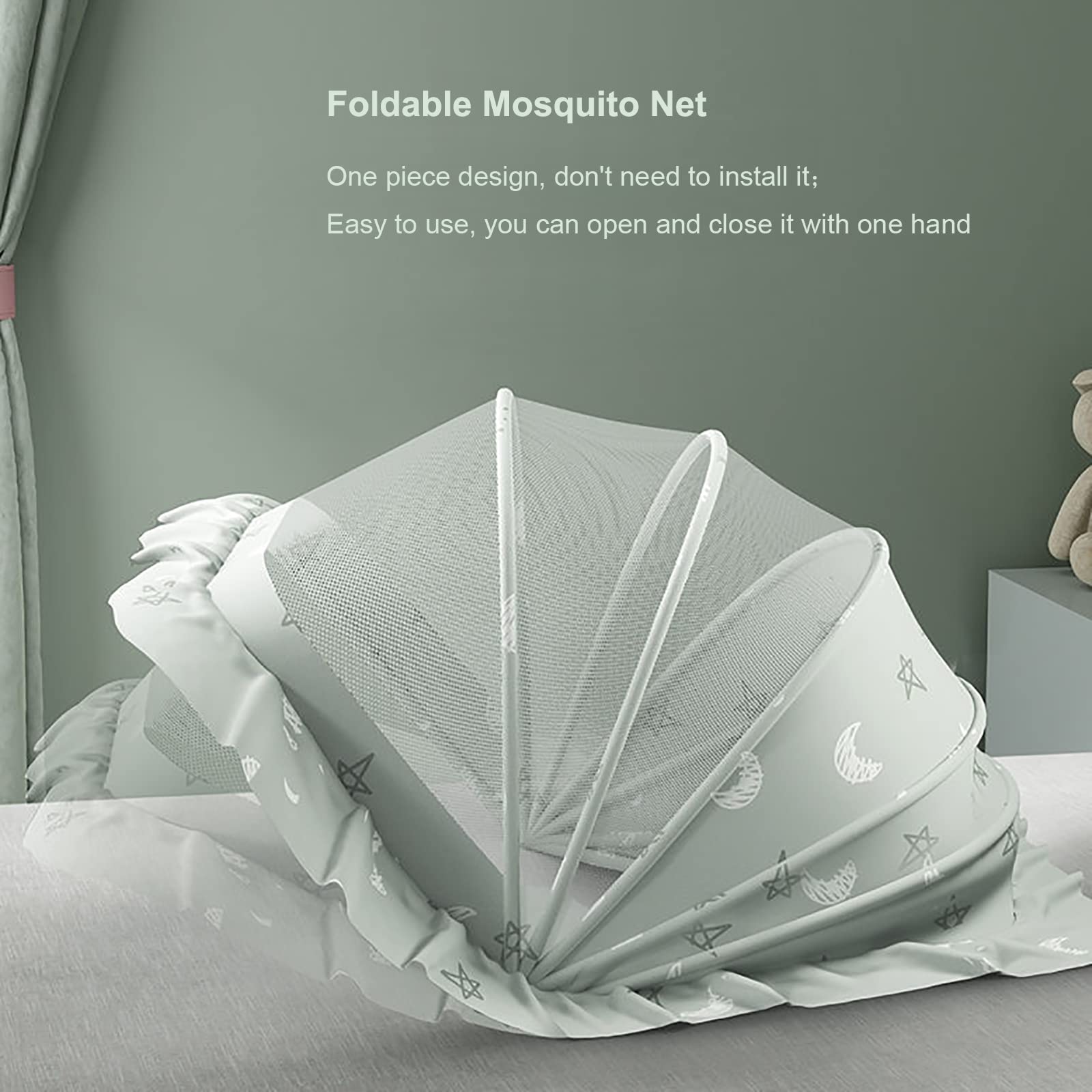 Baby Mosquito Net Bed Tent Kids Portable Folding Crib Cover Breathable Foldable Cots Bottomless Crib Net Sun Shelter