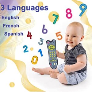 CCYYZZ Baby Remote Control Toy, Musical Toy with Light and Sounds, Learning for 12 Months+ Infants, Toddlers, Babies, Multi-Language Development from Number 0-9 in English, French, Spanish (63533)