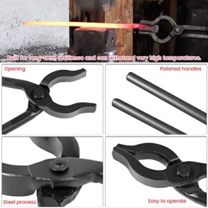 0004930-300 Blacksmiths' Tong Hammer For Holding Hot Steel Firmly Fit Blacksmiths Flat Clip(300mm)