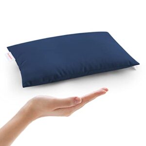 pro goleem small pillow 11’’x6’’x2.5’’ small pillows for sleeping and traveling mini pillow with name tag tiny pillow for kids baby pillow neck lumbar knee nap pillow pet pillow, navy blue