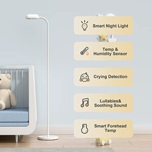 Cheego Smart Baby Monitor & Floor Stand HD Video Camera and Audio, 2-Way Talk, Nightlight and Night Vision, Room Humidity & Temp, Wake up & Crying Detection Works with Alexa