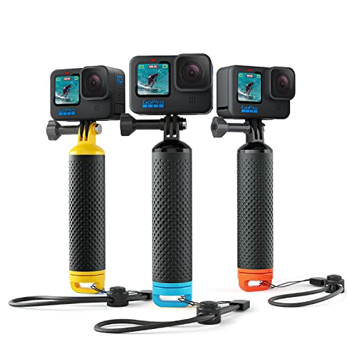 Sametop Floating Hand Grip Waterproof Handle Compatible with GoPro Hero 11, 10, 9, 8, 7, 6, 5, 4, Session, 3+, 3, 2, 1, Hero (2018), Fusion, Max, DJI Osmo Action Cameras (Blue)