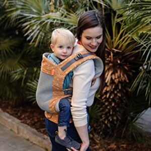 Beco Toddler Carrier with Extra Wide Seat - Toddler Carrying Backpack Style and Front-Carry - Lightweight & Breathable Child Carrier - Toddler Sling Carrier 20-60 lbs (Cool Brick Heart)