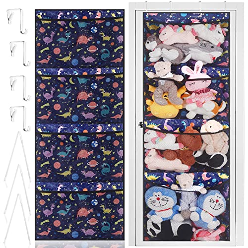 ywduoying Stuffed Animal Toy Storage Organizer Bin Hanging Organizer Hammock Over The Door Big Bean Bag Storage Mesh Net Giant Pockets For Boy Room Bathroom Closet for mother