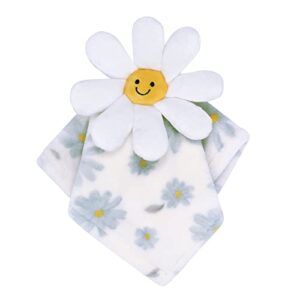 lambs & ivy sweet daisy lovey white flower plush security blanket