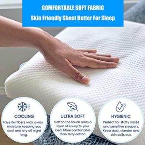 Mecc ecoh Baby Bassinet Mattress with 100% Breathable Cover, Waterproof Linning Rattan Oval Bassinet Pad, Hypoallergenic, Non-Toxic, Safer, Hypoallergenic, for Moses Basket, 15" x 30" x 2"