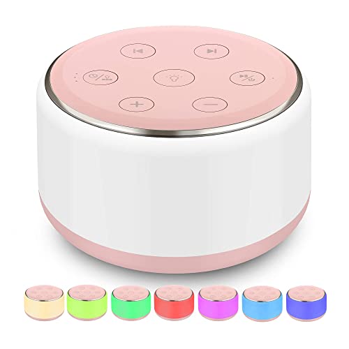 Sound Machine Baby for Sleeping – Portable White Noise Machine for Kids Adults with Night Light, 34 Soothing Noises, USB Rechargeable Sleep Machine for Nursery Lullaby