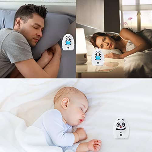 TimeFlys Audio Baby Monitor Twin Mustang Panda,Two-Way Talk,Long Range up to 1000 ft, Rechargeable Battery,Temperature Monitoring and Warning,Lullabies,Vibration,LCD Display,Night Light