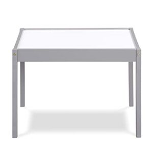 Olive & Opie Gibson 3-Piece Dry Erase Kids Table & Chair Set, Gray