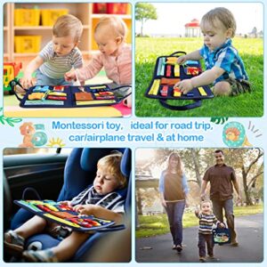 ZMLM Montessori Busy Board Toys: Toddler Sensory Toys Gifts for 1 2 3 4 Year Old Boys Girls Toddler Activity Board Preschool Educational Travel Toy Kids Learning Fine Motor Skills