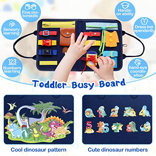 ZMLM Montessori Busy Board Toys: Toddler Sensory Toys Gifts for 1 2 3 4 Year Old Boys Girls Toddler Activity Board Preschool Educational Travel Toy Kids Learning Fine Motor Skills