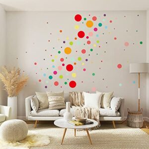 Polka Dot Wall Decals Peel and Stick, Removable Wall Stickers for Kids Girls Bedroom Playroom Living Room, Classroom Nursery Boho Rainbow Wall Decals, No Residue, 8 Size 108pcs Multicolor - Jesiramoo