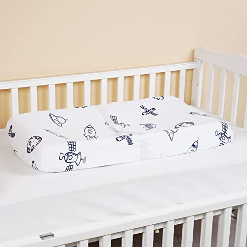 PHF Space Changing Pad Cover for Baby Boys Girls, 2 Pack Soft Changing Table Sheets or Cradle Sheets Fit Most Baby Changing Pads, Space